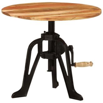 vidaXL Vidaxl - Table dappoint 60x(42-62) cm Bois massif dacacia et fonte