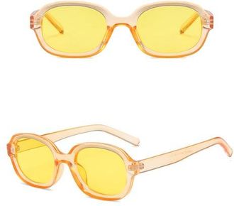 Generic Lunettes de soleil pour homme et femme - Forme ovale - Lunettes de soleil dext&eacute;rieur UV400 - Jaune th&eacute; 2026