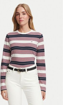Tommy Jeans Bluse Reg Ess Jersey DW0DW23562 Bunt Regular Fit