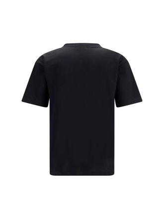 Valentino Mens Panther Print Cotton T-Shirt Nero-Giallo T-Shirts Nero/giallo And Polos