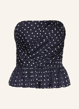 Maje Off-Shoulder-Blusentop Aus Satin blau