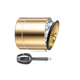 Generic 2/3/4L doppelwandiger isolierter Eisk&uuml;bel mit Deckel und Schaufelbeh&auml;lter for Cocktail-Champagner-Barzubeh&ouml;r(4L Gold)