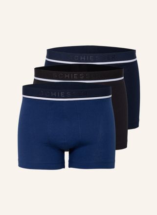 Schiesser 3er-Pack Boxershorts 95/5 blau