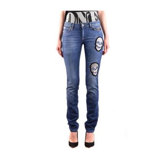 Philipp Plein Blaue Damen Jeans Herbst/Winter Rei&szlig;verschluss/Knopf - - Jeans - Damen - Blau - W27