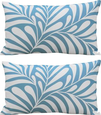 Oviala 2 Kissen, rechteckig, 50 x 30 cm, Himmelblau