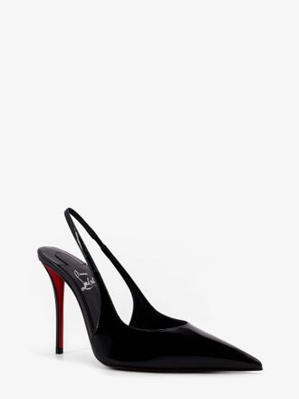 Christian Louboutin Womens Slingback D&eacute;collet&eacute; Miss Z Patent Leather Black Pumps High Heel Shoes