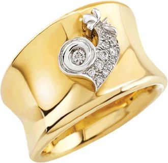 CHANTECLER Femme, Accessoires, Jaune, Taille: 55 MM Logo Band Ring