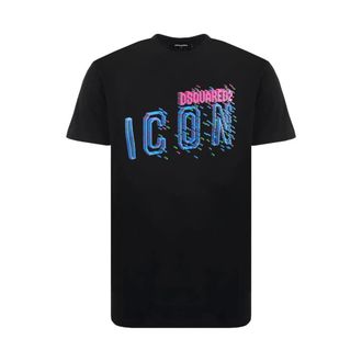 Dsquared2 Homme, Tops, Noir, Taille: 3XL Icons Pixel Logo Cool Fit T-Shirt