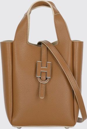 Hogan Mini-Tote Trend aus geh&auml;mmertem Leder mit gepr&auml;gtem Logo und Schultergurt