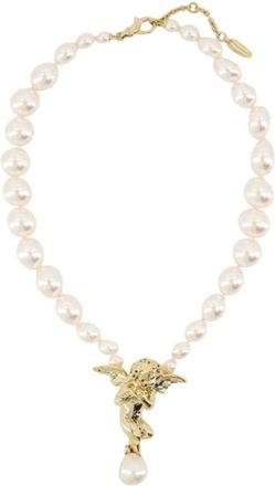 Vivienne Westwood Putti Gro&szlig;e Perlenkette - - Accessories - Damen - Gelb - ONE SIZE