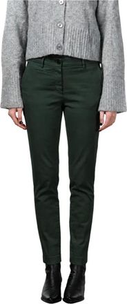 Mason's Pantalon Chino Slim New York - Femme - Pantalons - Vert - Taille: 42 FR