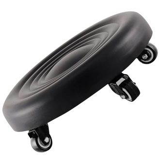 Holibanna Rollhocker mit 4 Rollen PU Leder Fu&szlig;st&uuml;tze Rutschfester B&uuml;rotritthocker Elastischer Sitzhocker f&uuml;r M&uuml;de Beine Multifunktionaler Fu&szlig;hocker f&uuml;r Zuhause 