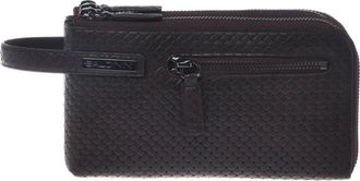 Baldinini Homme, Accessoires, Brun, Taille: ONE Size Portefeuille en cuir &agrave; imprim&eacute; tiss&eacute;