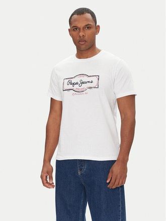 Pepe Jeans London T-Shirt Daxton PM509786 Weiß Regular Fit