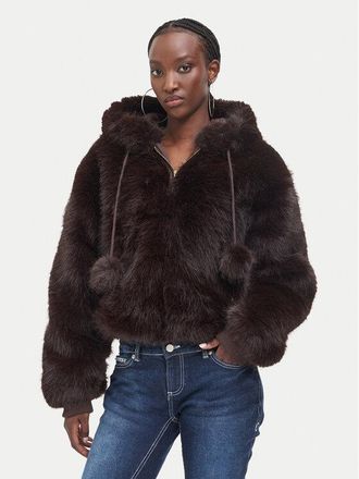 Juicy Couture Pelzmantel JCXIJ126509 Dunkelbraun Regular Fit
