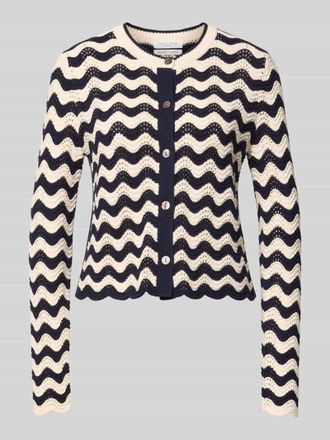 Christian Berg Strickjacke im Allover-Look mit Rundhalsausschnitt