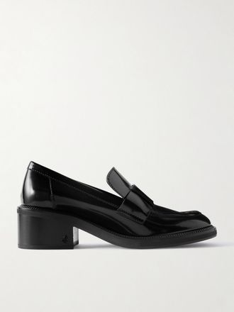 Jimmy Choo London Mocassins En Cuir Verni Tylor - Noir