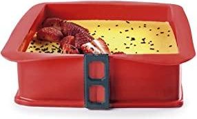 Ibili 875800 - Kuchenform, quadratisch, zerlegbar, mit Glasboden