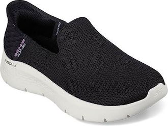 Skechers Femme Womens Hands Free Slip-ins Go Walk Flex-Relish Basket, Black Textile/White Trim, 38.5 EU