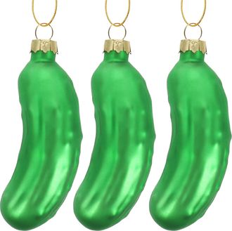 Valiclud Wohnkultur Weihnachtsschmuck Weihnachtsgurke Ornamente Christbaumschmuck Mundgeblasenes Baumschmuck Gurke Gurke H?ngende Ornamente (3) Gurke Weihnacht