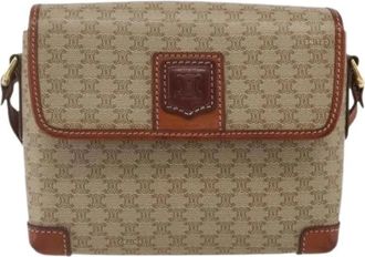 Celine Sac bandouli&egrave;re vintage Macadam Pre-owned - Femme - Pre-owned - Beige - Taille: ONE Size