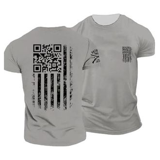 Generic T-shirt pour homme pour la vie quotidienne d&eacute;contract&eacute;e. Design &eacute;l&eacute;gant de code QR. pour danser et se d&eacute;tendre. Pour toutes les saisons. Confortable e