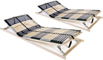 vidaXL Sommiers à lattes sans matelas 2 pcs avec 42 lattes 70x200 cm Vidaxl