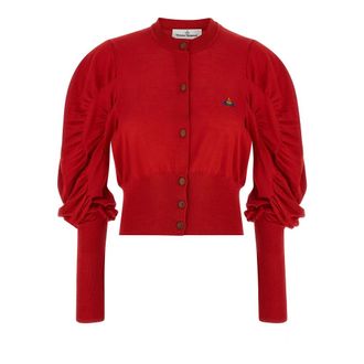 Vivienne Westwood Femme, Pulls, Rouge, Taille: 40 FR Eli Cropped Cardigan
