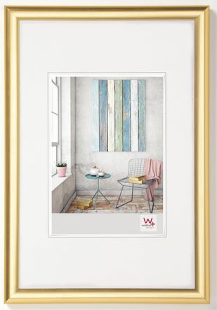 Walther Design Bilderrahmen gold 40 x 60 cm Trendstyle Kunststoffrahmen KP460G