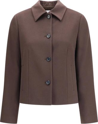 Lardini Veste en Laine Vierge - Femme - Vestes - Brun - Taille: 40 FR