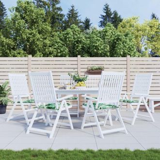 vidaXL Stuhlkissen 6 Stk. Blattmuster 40x40x3 cm Stoff Vidaxl