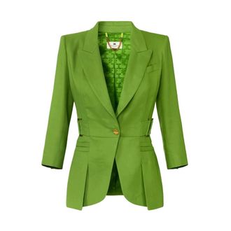 Elisabetta Franchi Femme, Vestes, Vert, Taille: 44 FR Elisabetta Franchi Vestes