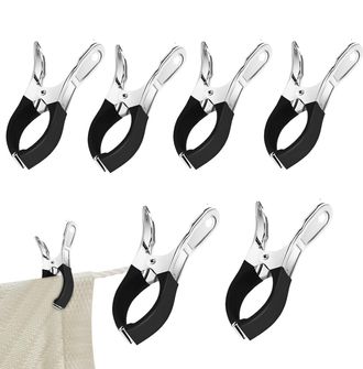 Generic W&auml;scheklammern aus Edelstahl, Abdeckungsclips, 6 St&uuml;ck Handtuchklammern - sichere kratzfeste W&auml;scheklammern, Steppdeckenklemmen zum Trocknen von Kleid