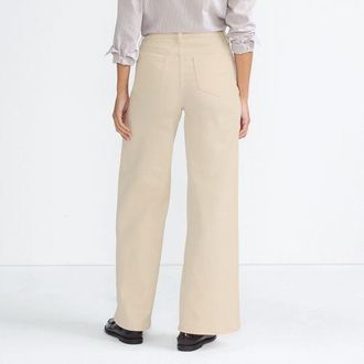 Lands End High Waist Jeans mit extraweitem Bein, Damen, Größe:36 regular, Weiß, Elasthan/Baumwoll-Mischung, by Lands End