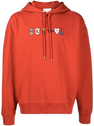 Maison Kitsun&eacute; Hoodie mit Prizes-Stickerei - Rot