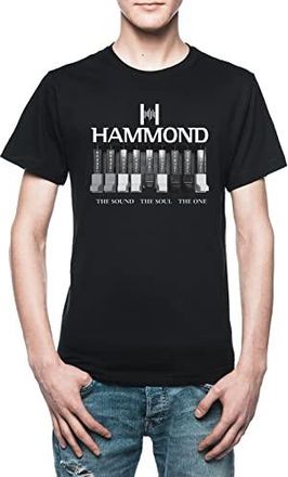 Vendax Hammond Organ Logo and Graphics T-Shirt Homme Noir