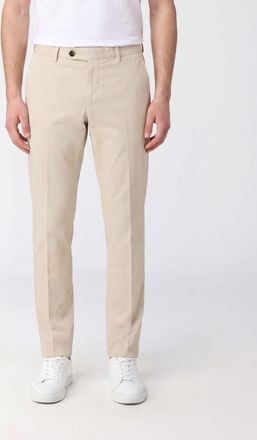 Pantaloni Torino Pantalon chino slim fit en coton et cachemire avec fermeture d&eacute;centr&eacute;e