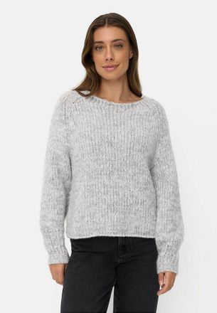 Camel Active Strickpullover mit weiten &Auml;rmeln Langarm Markenlogo