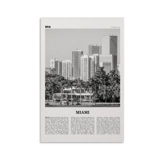Generic Miami Black And White Ocean Poster Dekorative Malerei Leinwand Wandkunst Wohnzimmer Poster Schlafzimmer Malerei,Wandkunst Bilddruck Moderne Familienzi