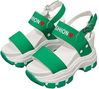 Generic Mules d&eacute;t&eacute; pour femme - Sandales d&eacute;t&eacute; pour femme avec bouche de poisson - Sandales compens&eacute;es &agrave; plateforme - Sandales d&eacute;t&eacute; pour femme - Sandales de pl