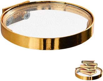 Generico Wanddeko aus Gold, zur Wandmontage, B&uuml;cherregal, B&uuml;cherregal f&uuml;r Wandwaage, einfache Blumenwandregal mit Goldrahmen