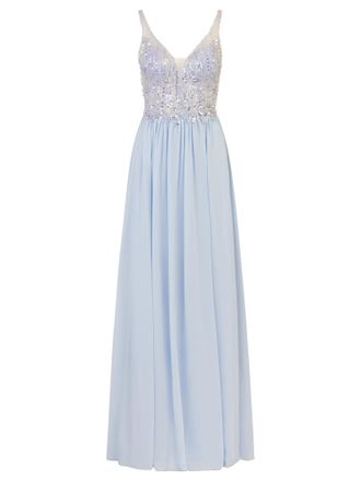 Apart Fashion Apart Abendkleid aus hochwertigem Polyester Material mit R&uuml;ckenausschnitt, hellblau, 36
