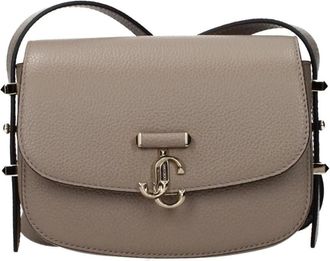 Jimmy Choo London Sac bandouli&egrave;re en cuir avec fermoir logo signature - Femme - Sacs - Gris - Taille: ONE Size