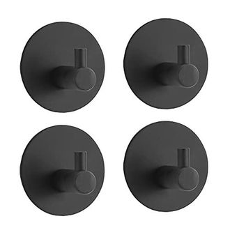 MSV 4 Crochets muraux pour Serviette KHEO Noir Mat