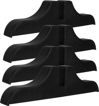 Happyyami 4 St&uuml;ck Pack Raumteiler Stabilisierungsf&uuml;&szlig;e aus Kunststoff Schwarz Trennwandhalterungen f&uuml;r Stoffpaneele B&uuml;ro und Wohnraumtrennschutz Montage ohne Wer