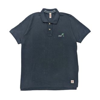 Bob Marineblauer Polo mit handbemaltem Brustdruck - - Tops - Herren - Blau - 2XL