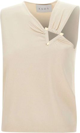 Kaos Kaos, Femme, Tops, Blanc, Taille: 40 FR Top