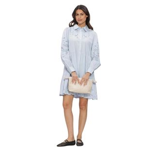 Y.A.S Yaszimia LS Hemdblusenkleid - - Dresses - Damen - Blau - M