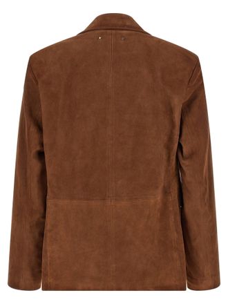 Golden Goose Mens Brown Lamb Leather Jacket Clothing