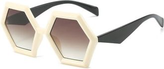 Generic Lunettes De Soleil Dext&eacute;rieur &Agrave; Monture Large For Hommes Et Femmes, Id&eacute;ales For La Conduite Les Trajets Domicile-travail(Beige)